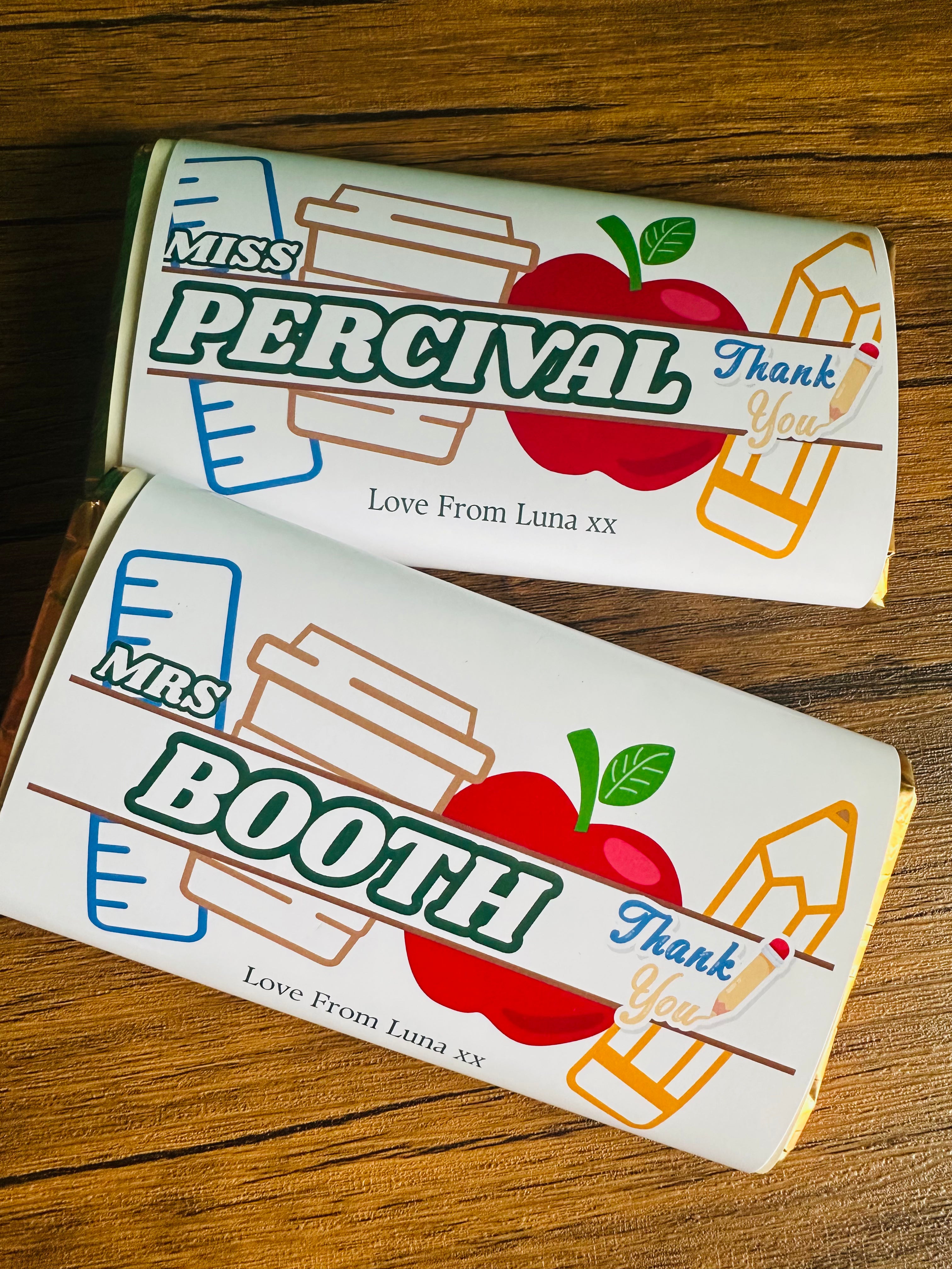 Personalised Teacher Galaxy Chocolate Bar – The Candy Garage